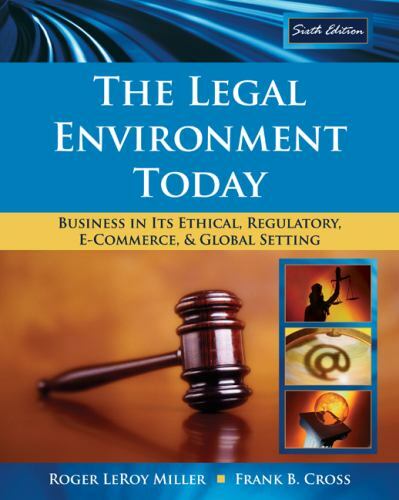 Available Titles CengageNOW Ser.: The Legal Environment Today ...