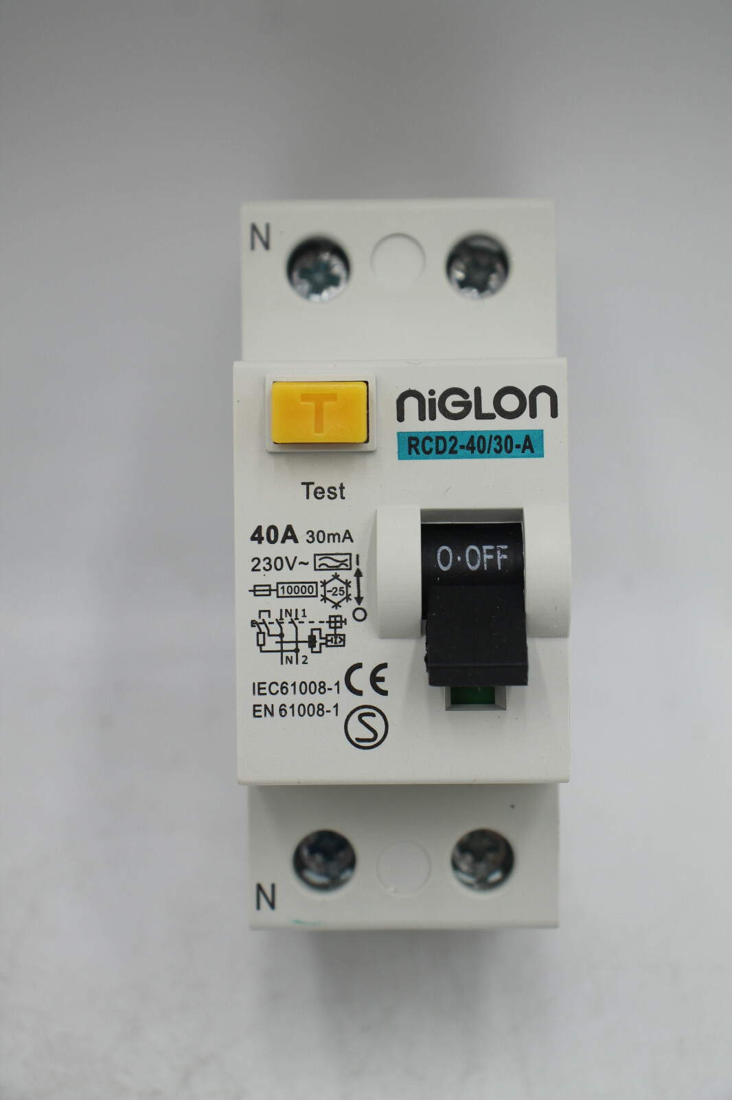 Niglon RCD 1P+N 2 modules type A 40A 30mA 10kA 230V - Neuf | eBay