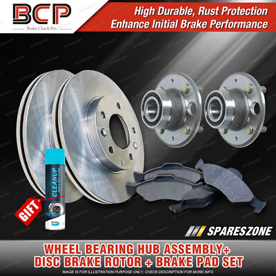 Rear Wheel Bearing Hub Assembly + Brake Rotor Pad Kit for Honda CRX ED9 ...