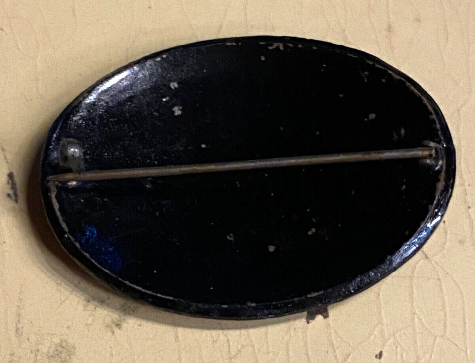 Matt Black Glass STATEMENT Mourning Victorian Pin Brooch 2 1/2" Vintage ...