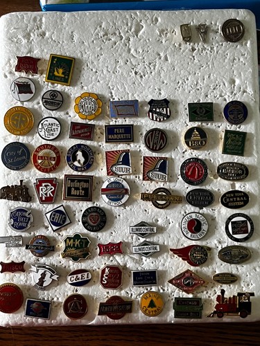 collectors vintage railroad pins - $10 each or $500 for all | eBay