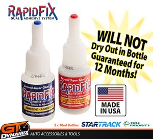 Rapid Fix 2x 10ml Dual Adhesive System Welding Powder Quick Drying ...