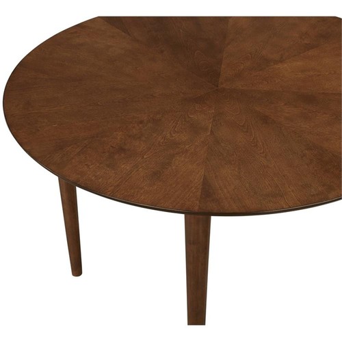 Bonito Walnut Wood Finish 47-inch Round Mid-Century Leg Dining Table | eBay