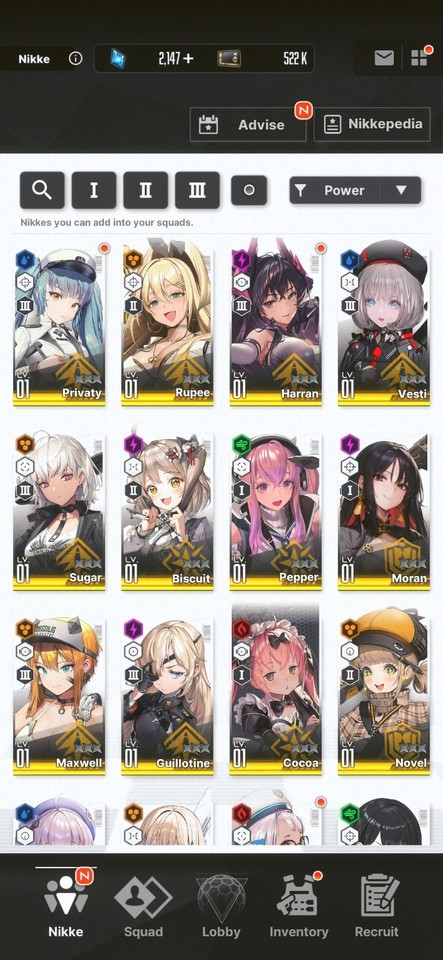 Nikke Starter Account 43 ssr. Pilgrim Rapi, Redhood, Cinderella, Crown ...