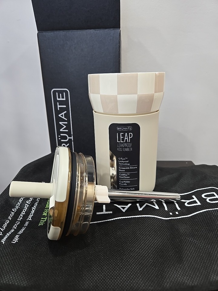 BruMate Kids Leap Tumbler / 12oz / Color: Tan Checker *read description* | eBay