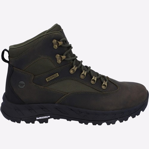 Hi-Tec Euro Trai Mens Hiking Trail Traction Terrian Walking Boots Khaki ...