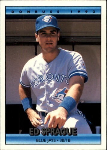 1992 Donruss Toronto Blue Jays Baseball Card #187 Ed Sprague | eBay