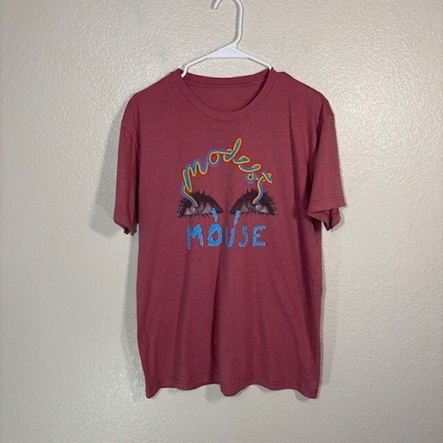 Modest Mouse T Shirt Medium 2018 Tour Concert Rainbow Vision Mauve Red ...