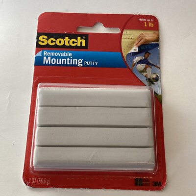 Scotch Adhesive Putty, Nontoxic, 2 oz, Artwork, Photos Paper Removable ...