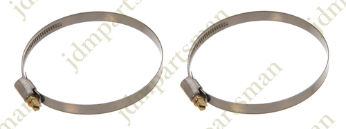Pack of 2 Narrow Band 9mm Steel Hose Clamp 70-90mm - Made in Germany ...