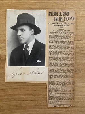 Reginald Stewart Signed Cut w Photo & Newspaper Baltimore Symphony ...