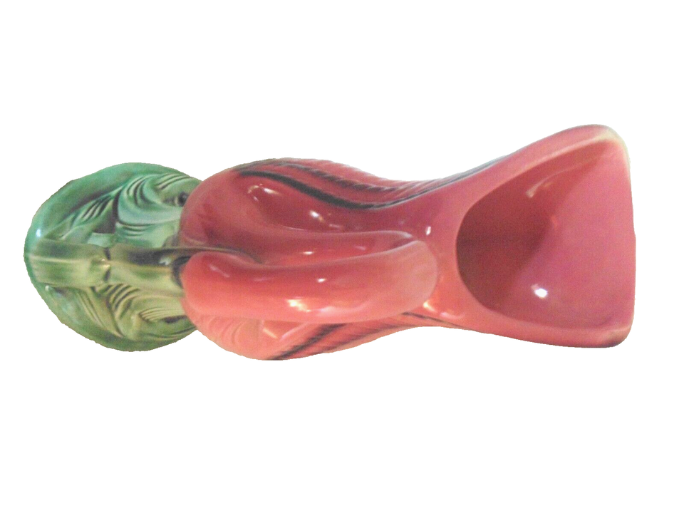 Vtg MCM Pink Flamingo Ceramic Figurine Vase 10" Pitcher Figural Spout ...