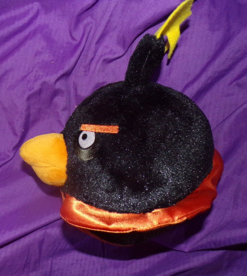 Angry Bird Space Bomb Bird Plush 8" Black Medium Soft Stuffed | eBay