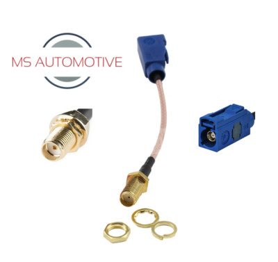 SMA FEMALE TO FAKRA FEMALE SAT NAV DAB GPS AERIAL ADAPTER CONNECTOR ...