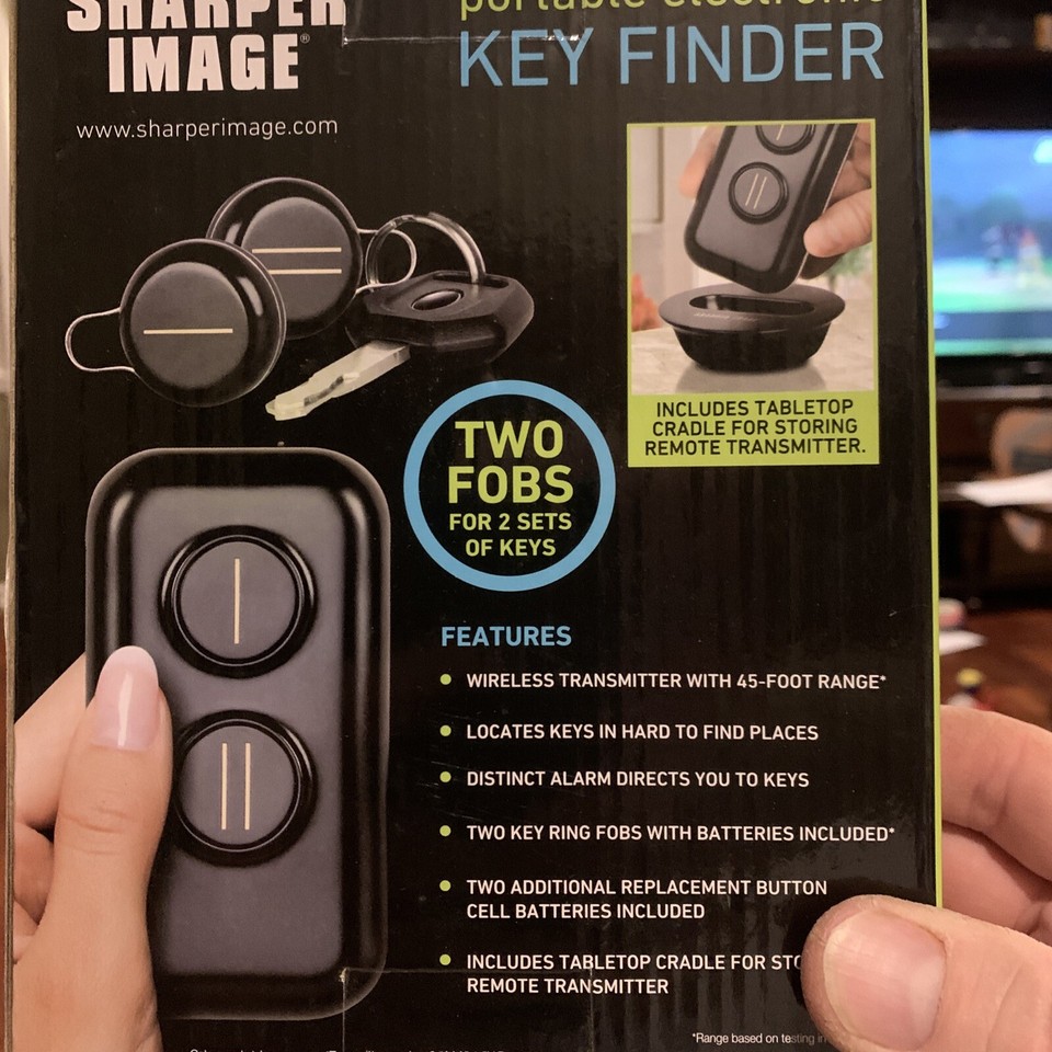 Sharper Image Portable Electronic Key Finder Locator 2 Fobs & Remote ...