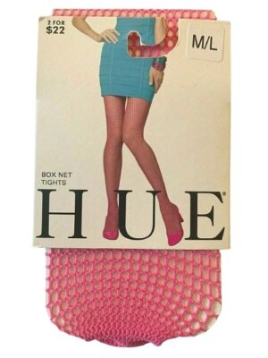 HUE Tights Square Fishnet Pink Gypsy Rose Sheer M/L | eBay