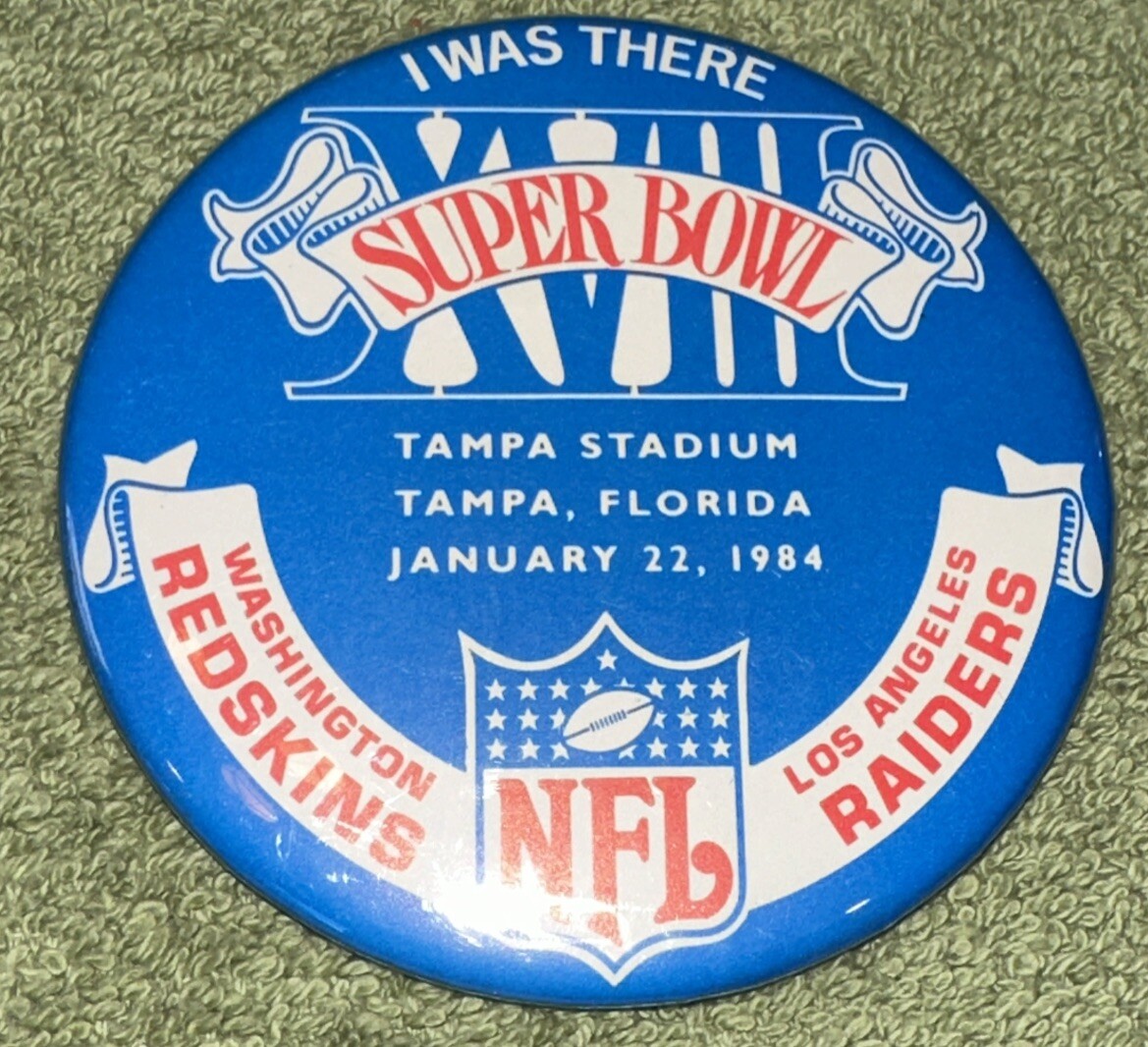 Vintage “I Was There - Super Bowl XVIII - Tampa Stadium 1/22/84 NFL ...