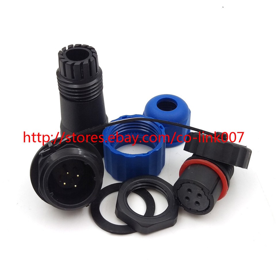 IP68 SD16 4 Pin LED Waterproof Connector, Industrial Plug 4pin Heavy ...