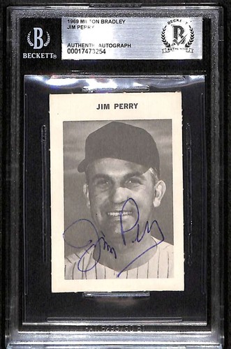1969 Milton Bradley 219 Jim Perry BGS Auto Autographed Authentic C92985 | eBay