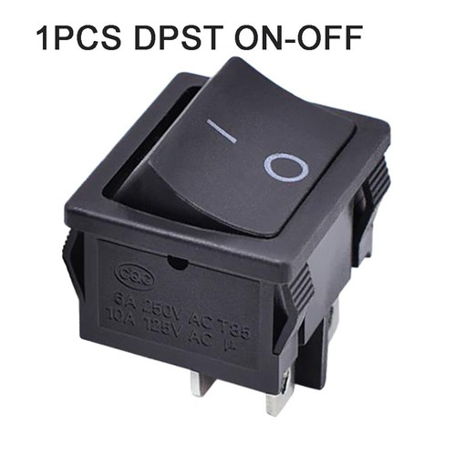 1PCS 2 Position Rectangular Latching Rocker Switch DPST OnOff 4 Pin 20A ...