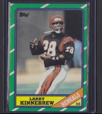1986 TOPPS LARRY KINNEBREW #257 BENGALS TENNESSEE STATE PACK FRESH NM ...