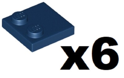 🧱 LEGO 6 New Dark Blue Tile Modified 2 x 2 Studs on End Part 33909 BL1 ...