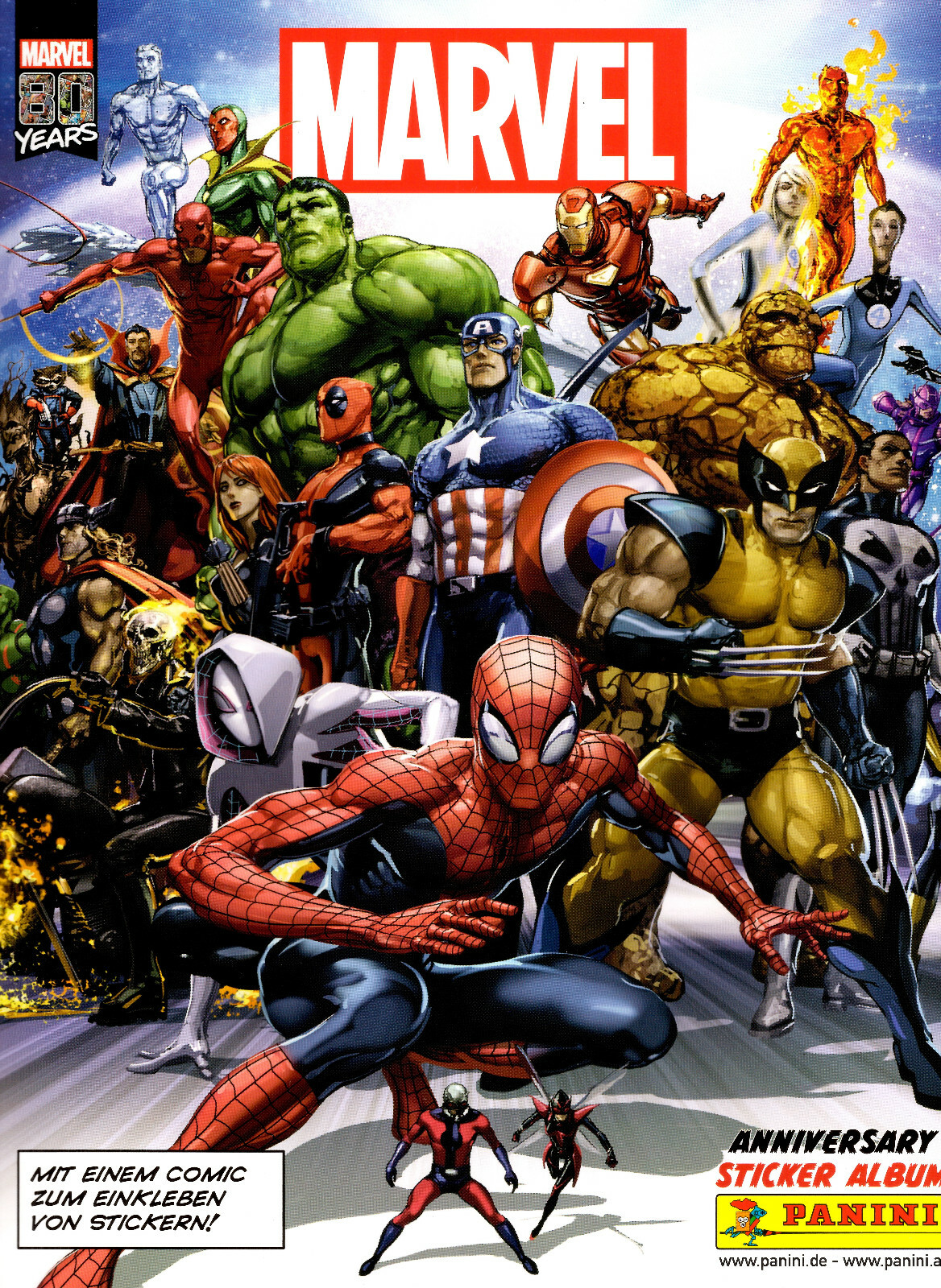 PANINI 80 Jahre Marvel Anniversary Hybrid einzeln Sticker/Cards Auswahl ...