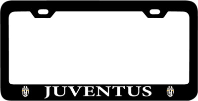 "JUVENTUS FC" Black License Plate Frame, Custom Made of Powder Coated ...