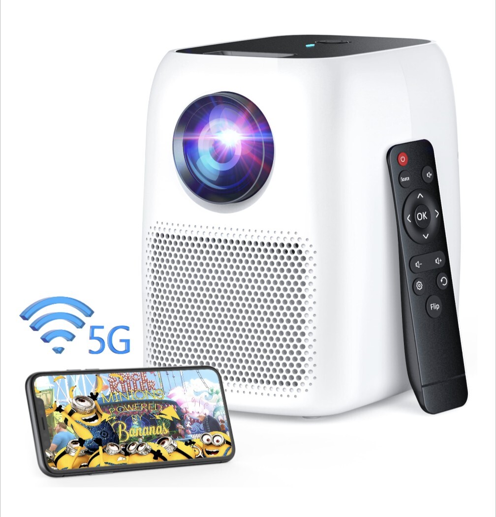 Mini Projector, 4K Mini Projector, 5G Wifi Mini Projector, Native 1080P ...