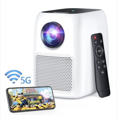 Mini Projector, 4K Mini Projector, 5G Wifi Mini Projector, Native 1080P ...