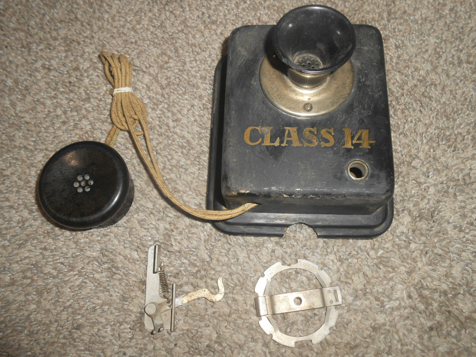 Antique Deveau Metal Wall Box Intercom Telephone Class 14 without Bell ...