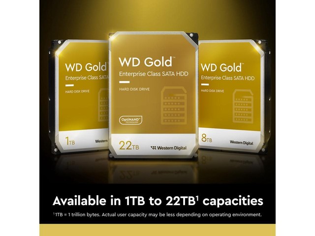 Western Digital WD Gold (7200RPM, 3.5", SATA III, 512MB Cache) 22TB ...