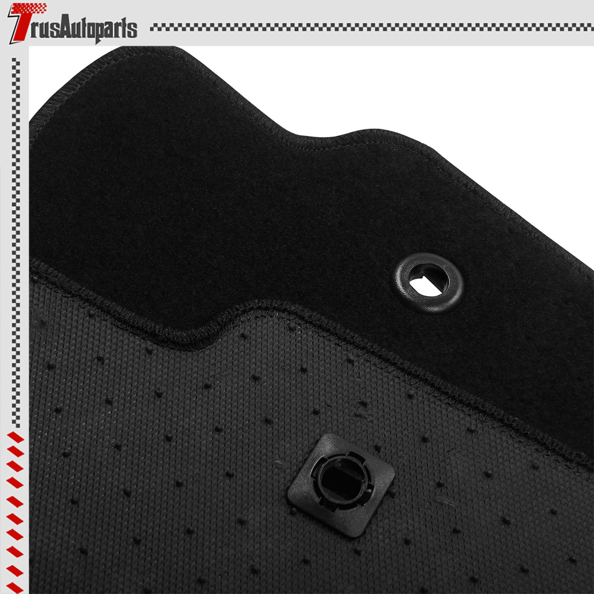 Fits 17-25 Honda Ridgeline Black Floor Mats Carpet Nylon 3PCS Set w ...