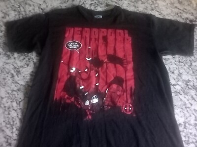 Marvel Dead Pool Outta The Way Nerd T-shirt Graphic XL Black Cotton ...