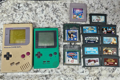 Nintendo Game Boy DMG-01 Handheld Original System + Gameboy Pocket MGB ...
