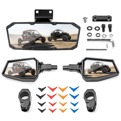 Convex Rear Side & HD Center Mirrors For 2020-2025 Polaris RZR PRO XP ...