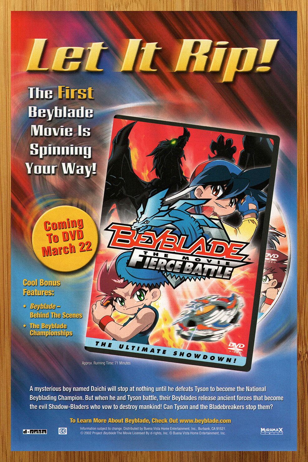 2005 Beyblade The Movie: Fierce Battle Print Ad/Poster Official DVD ...