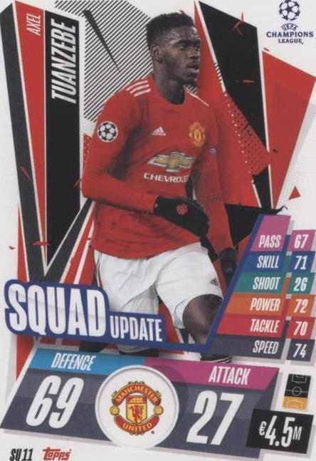 2020-21 Topps Match Attax UCL Extra - Squad Update Axel Tuanzebe #SU 11 ...