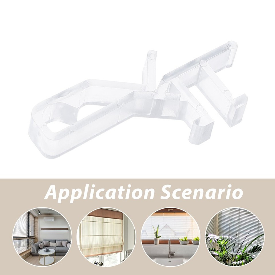 20 Pcs Window Blinds Replacement Transparent Clips Plastic Curtain ...