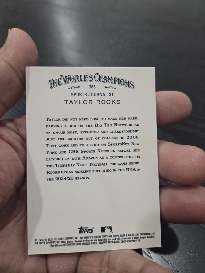 2025 Topps Allen & Ginter #268 Taylor Rooks, Refractor - Sports ...