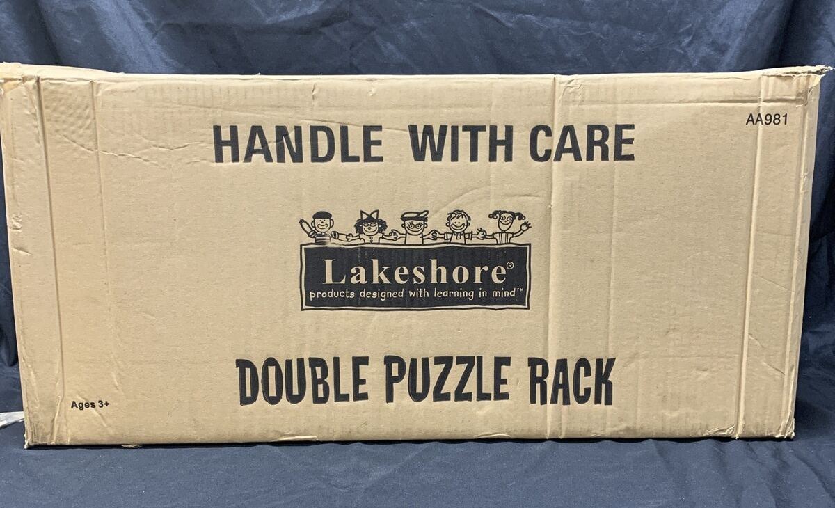 Lakeshore Double Children's Puzzle Rack--New--Navy Blue-puzzle ...