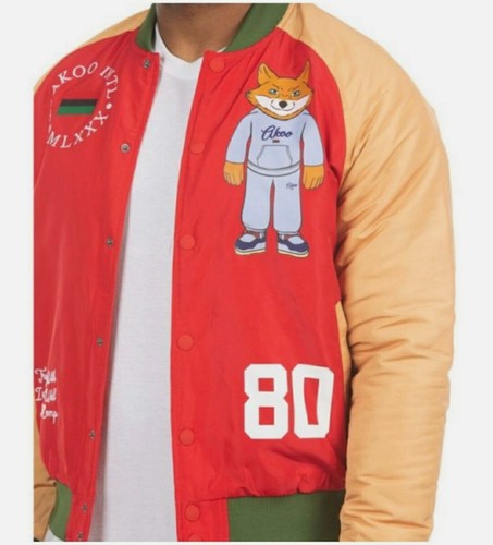 Hip Hop Akoo Slick MVP Racing Red Jacket Mens Size XL | eBay