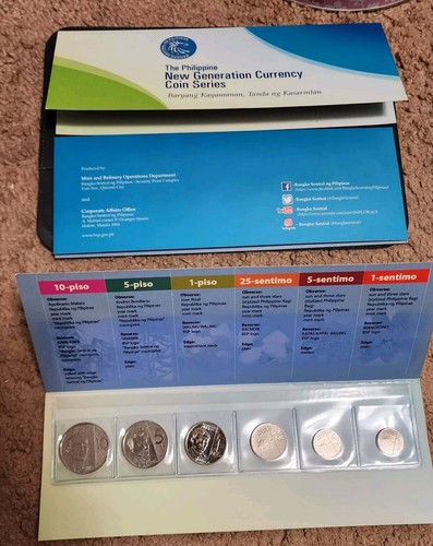 Philippine Coin Set.New Generation Currency Blister Pack.BSP MINT.Hard ...