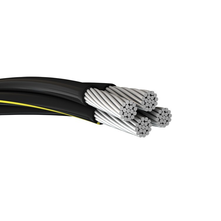 100' Dyke 2-2-2-4 Quadruplex 115 Amp Aluminum URD Direct Burial Cable ...