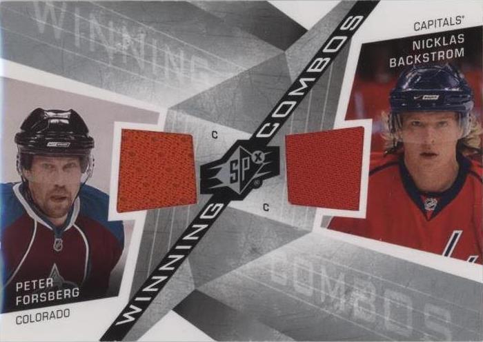 2008-09 SPx - Winning Combos Peter Forsberg, Nicklas Backstrom #WC-FB ...