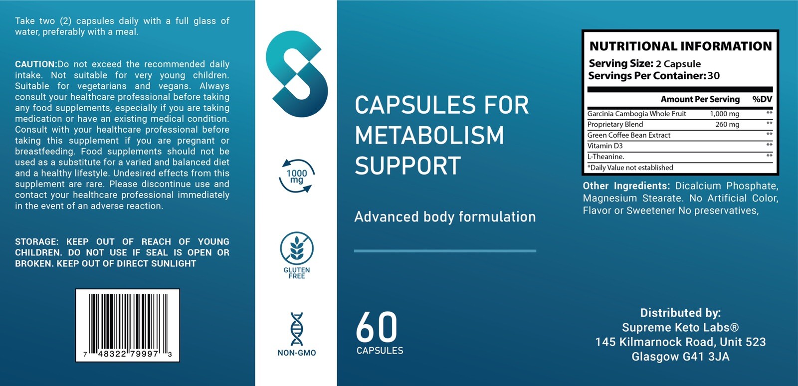 Style Capsules Metabolism Support Advanced Body Formulation 60 Capsules ...
