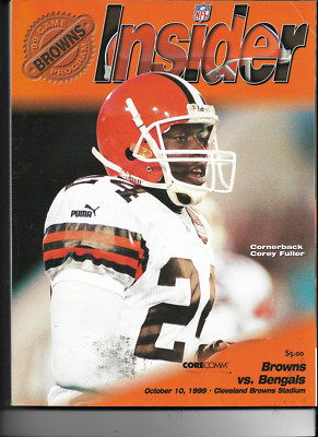 CLEVELAND BROWNS---CINCINNATI BENGALS---OCTOBER 10 1999 PROGRAM | eBay