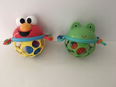 Bright Starts Jingle And Shake Oball Toys (Frog & Elmo) - Lot Of 2 | eBay