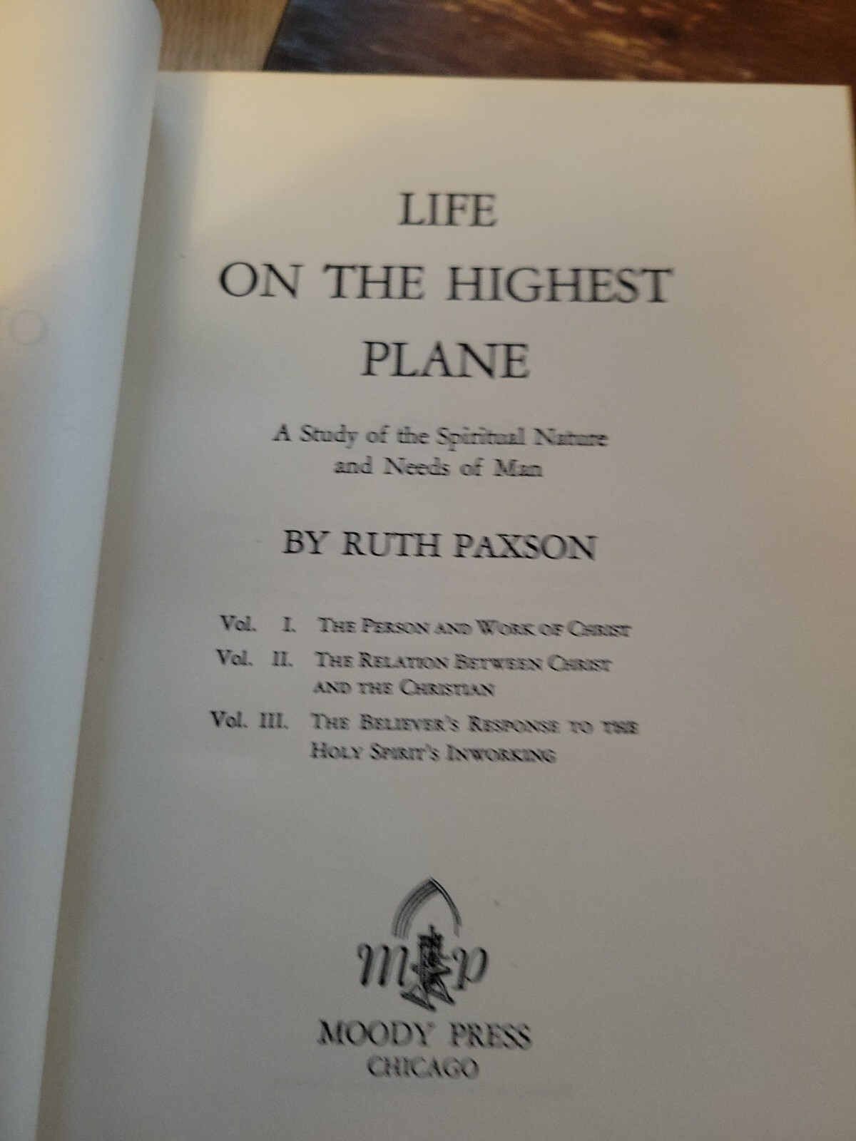 Life on the Highest Plane by Ruth Paxson hcdj 9780801070747| eBay