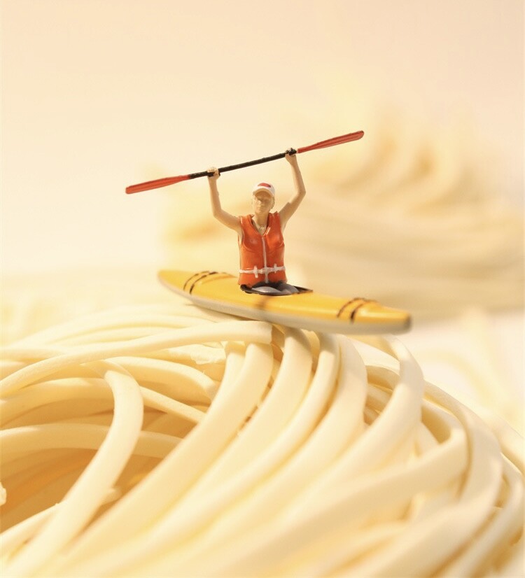 CR 1:64 Painted Figure Model Miniature Resin Diorama Kayak Sports ...